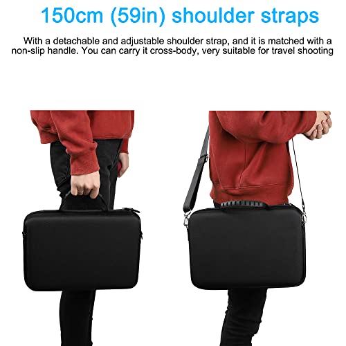 Carrying Case for Insta360 X3,One X2 Camera,Large Hard Shell Shoulder Bag with EVA Liner Compatible for Insta 360 ONE X3 X2 Action Camera Bullet Time Handle/Selfie Stick and Other Accessories