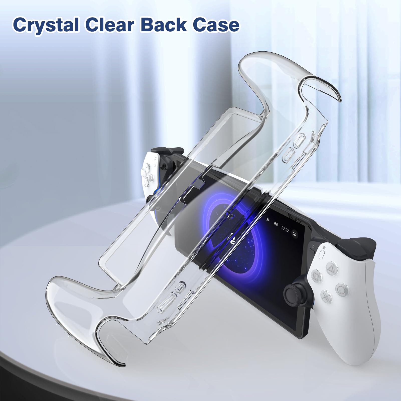 Fintie Case for PlayStation Portal - [Ultra Clear] Soft TPU Back Case, Anti-Scratch Protective Cover with Ergonomic Grip for PlayStation Portal Remote Player, Transparent