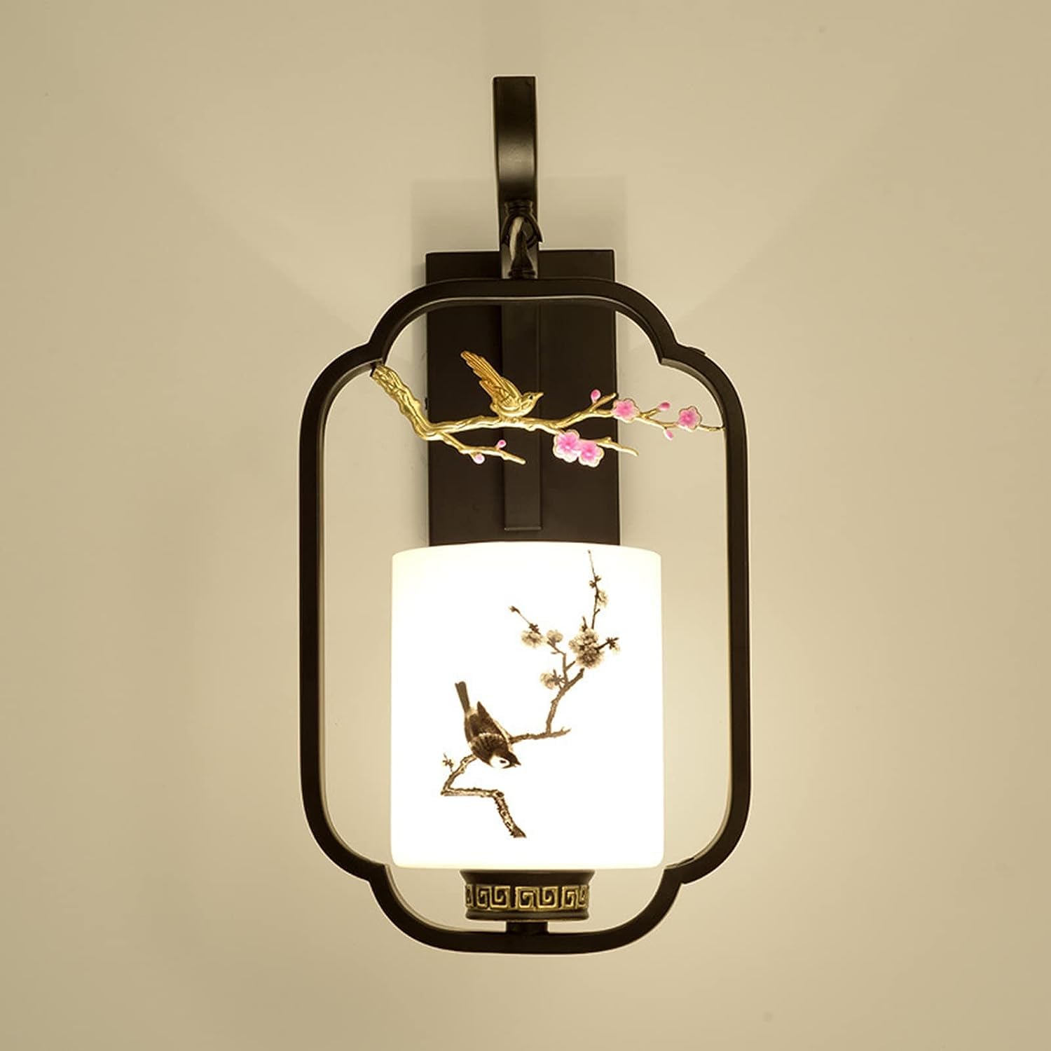 Dxb-shop Wall Sconces, Chinese Style Flower and Bird Creative Wall Lamp, Bedside Chinese Style Decorative Sconce Light, Living Room TV Background Wall Aisle Lamp,for Bedroom, Entryway, Dining Room,