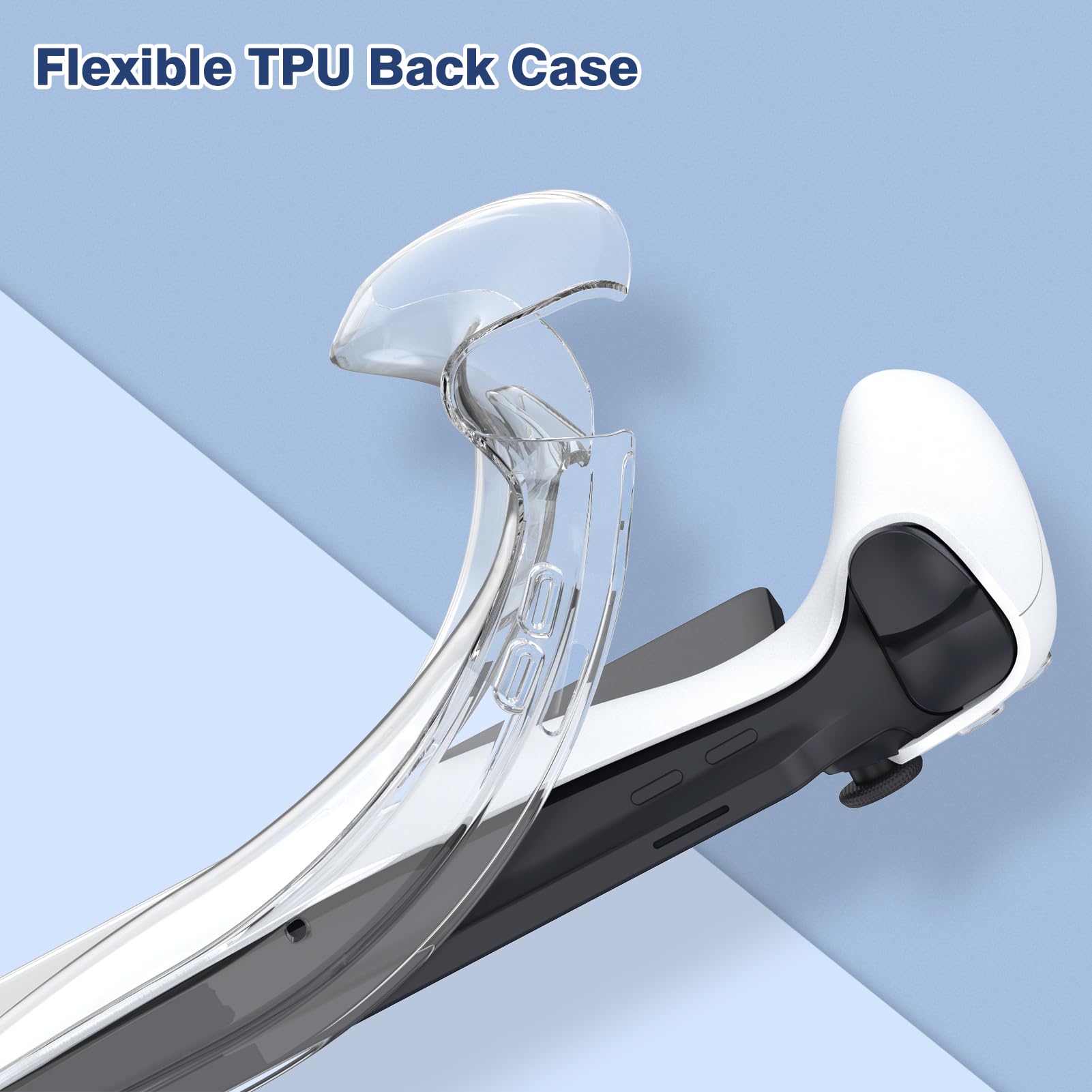 Fintie Case for PlayStation Portal - [Ultra Clear] Soft TPU Back Case, Anti-Scratch Protective Cover with Ergonomic Grip for PlayStation Portal Remote Player, Transparent