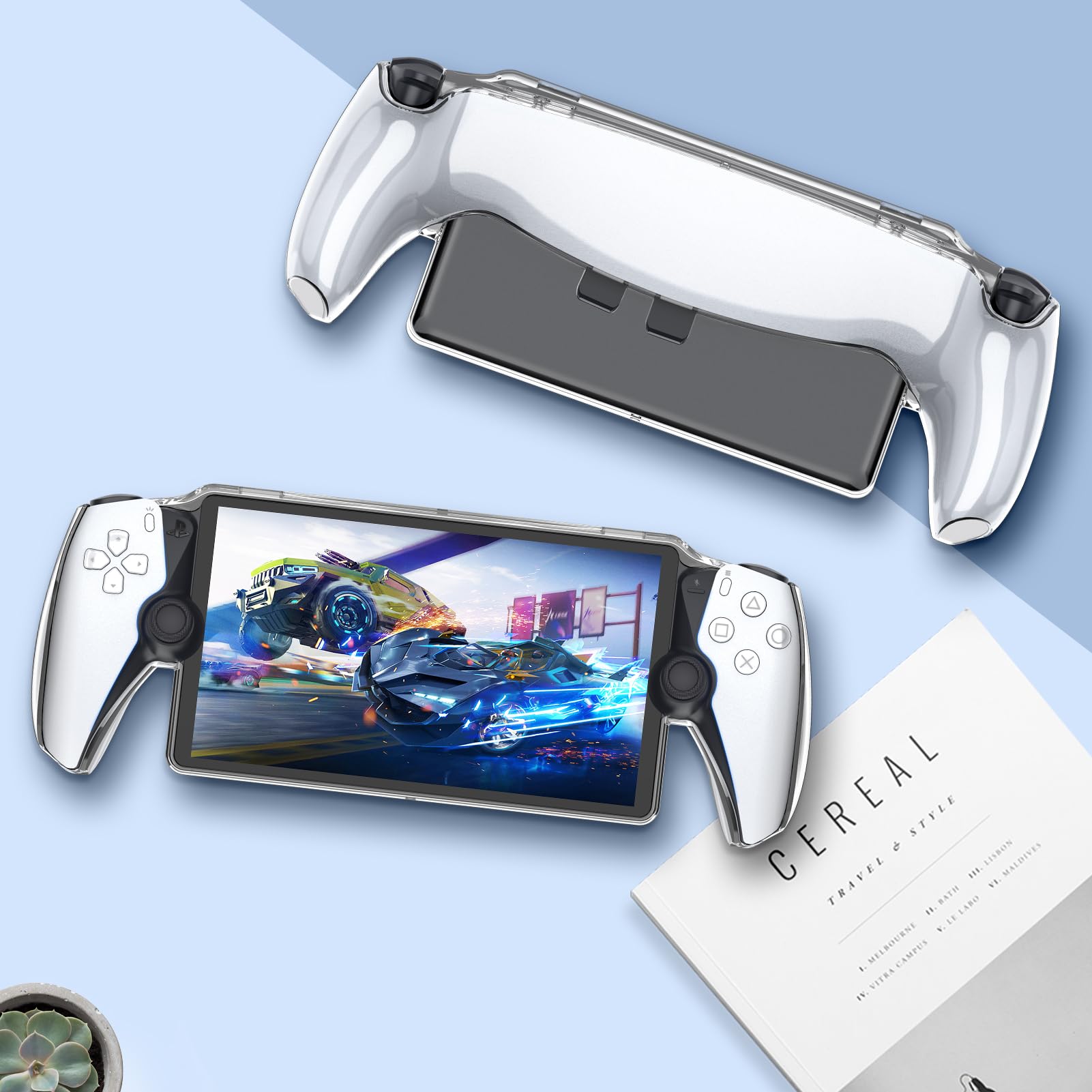 Fintie Case for PlayStation Portal - [Ultra Clear] Soft TPU Back Case, Anti-Scratch Protective Cover with Ergonomic Grip for PlayStation Portal Remote Player, Transparent