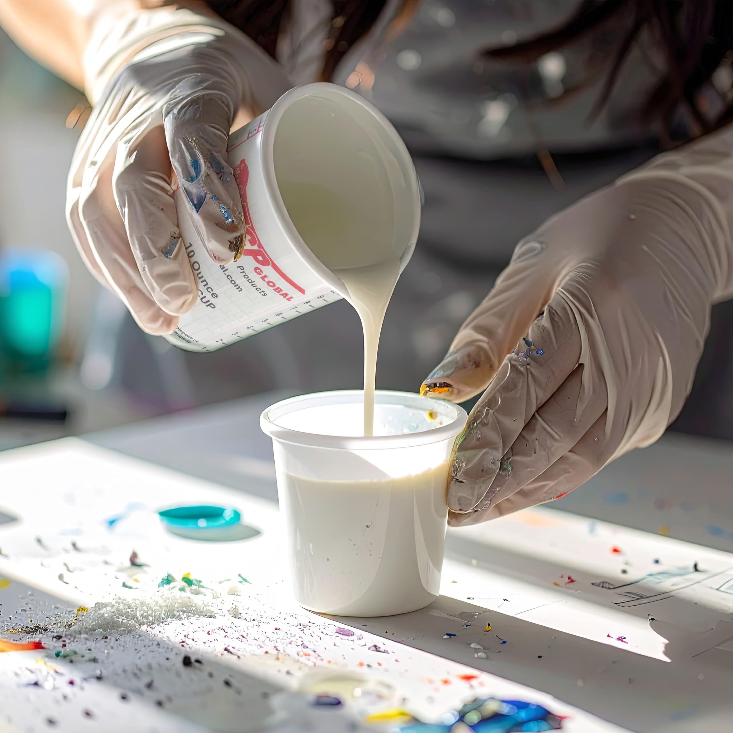 TCP GLOBAL Premium Paint Mixing Essentials Kit. Comes with 12 Mixing Cups, 6 Lids, 12 Wooden 12" Mixing Sticks, 12 Wooden Mini Mixing Paddles, 12 HQ 190 Mesh Paint Strainers & Paint Can Opener.