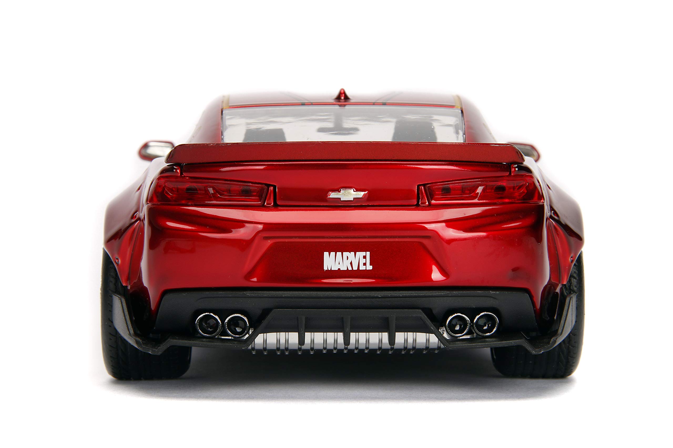 Jada Toys Marvel Iron Man & 2016 Chevy Camaro Die-cast Car, 1:24 Scale Vehicle &2.75 Collectible Metal Figurine Red