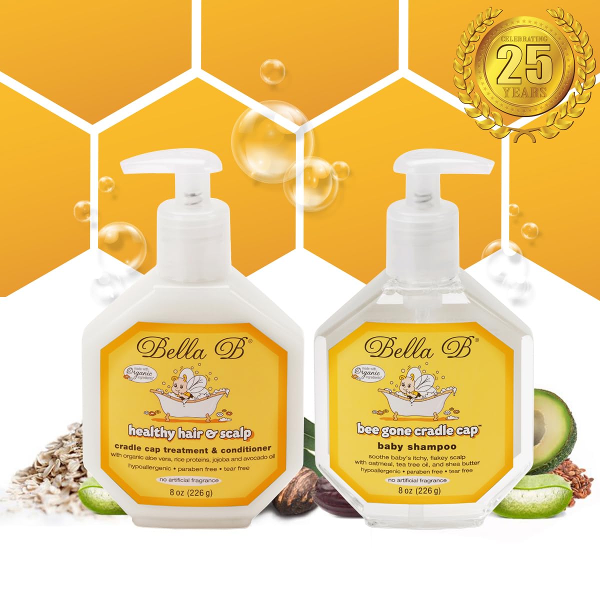 BELLA B Cradle Cap Shampoo & Cradle Cap Scalp Treatment And Conditioner - Baby Shampoo And Conditioner - Cradle Cap Shampoo For Babies - Kid Shampoo - Dry Scalp Shampoo And Conditioner For Dry Scalp