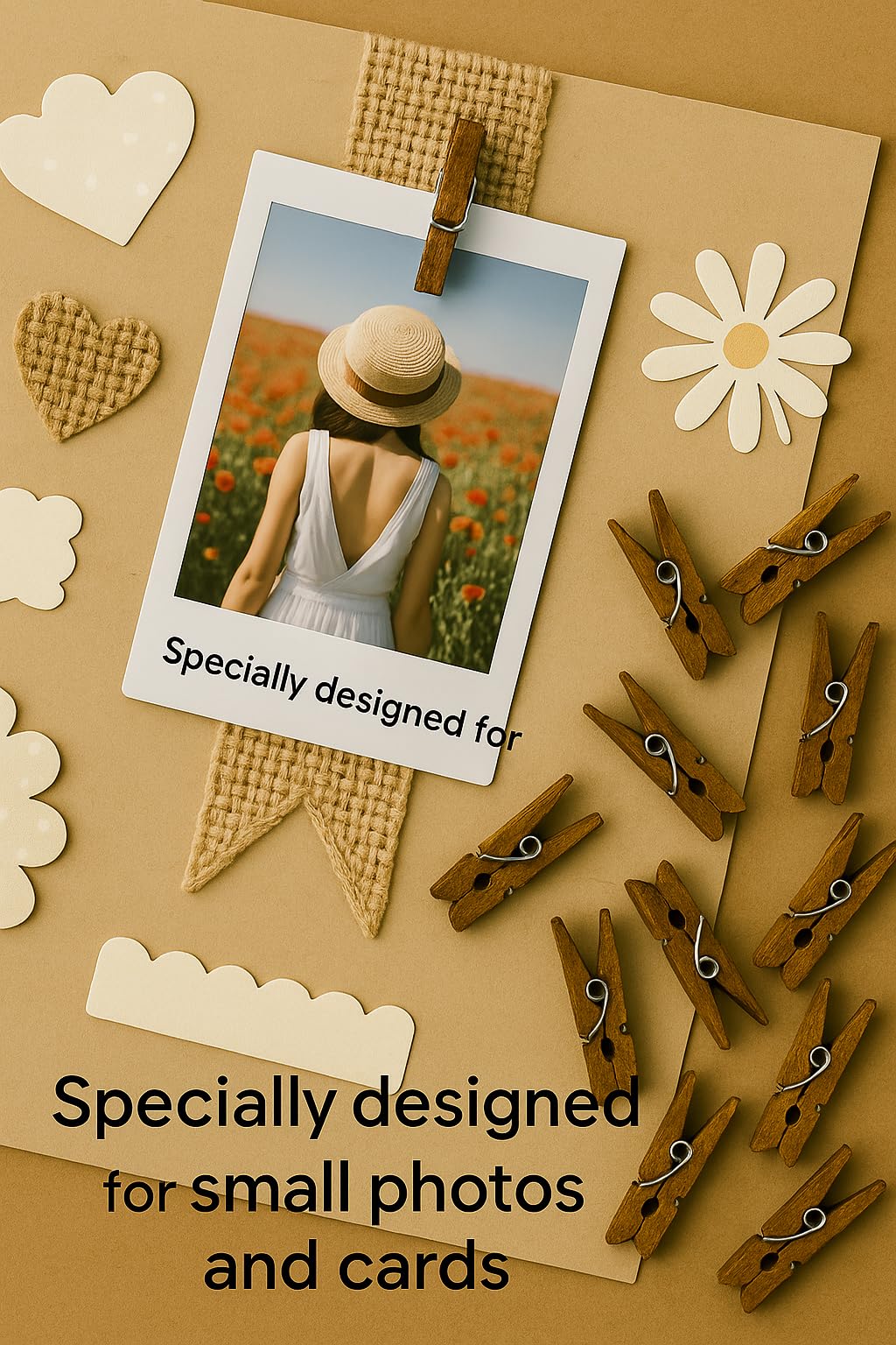 LWR CRAFTS Wooden Mini Clothespins 100 Per Pack 1" 2.5cm (Jacobean)
