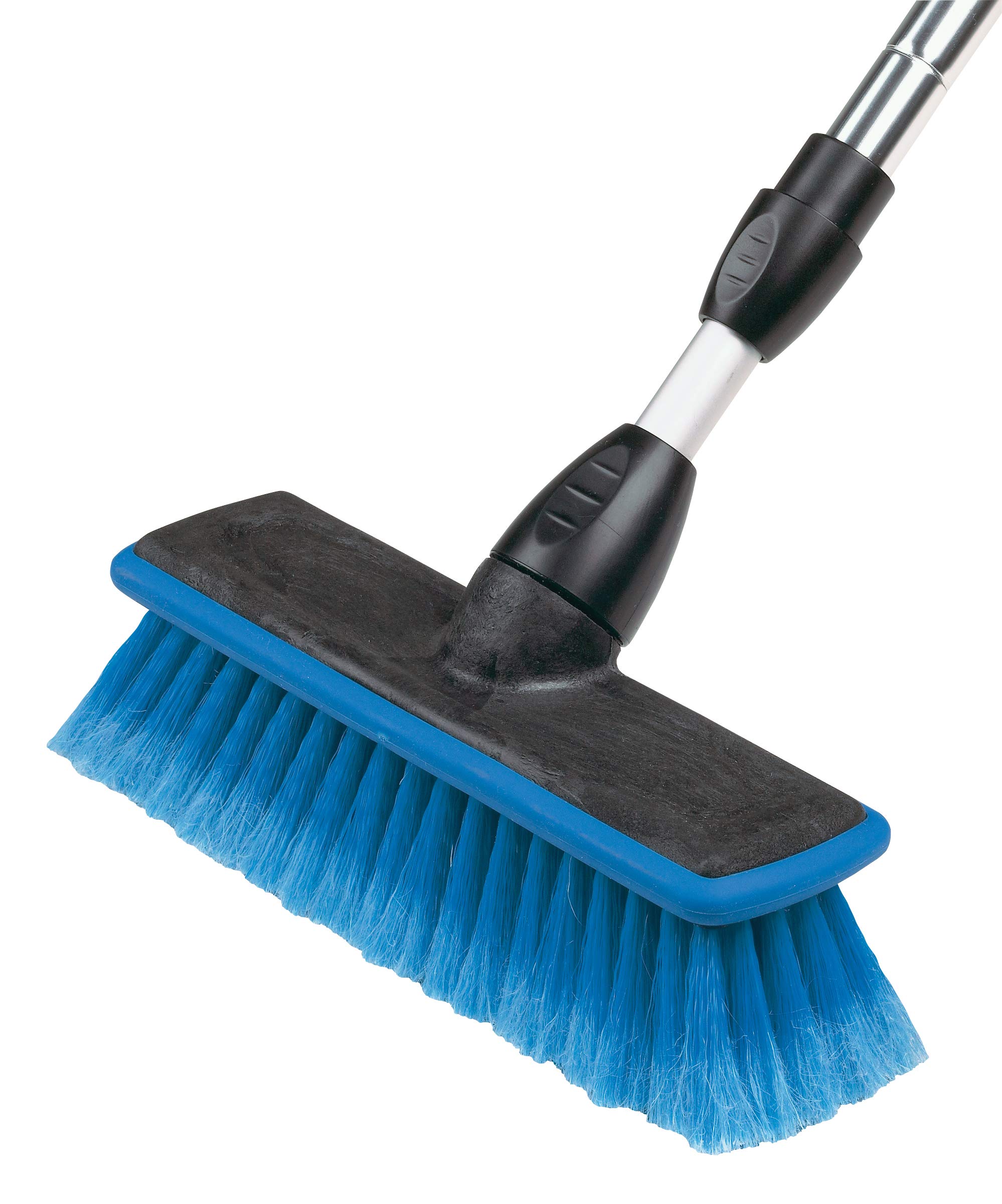 Carrand 93089 Flow-Thru 10" Wash Brush with 68" Aluminum Extension Pole , Black