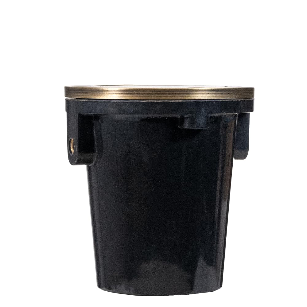 VOLT 12V 3-in-1 Waterproof IP68 Mini in-Grade Light with Brass Top (Bronze) for Low Voltage Landscape Lighting of Pathway, Garden, Column, Fountain or Pond