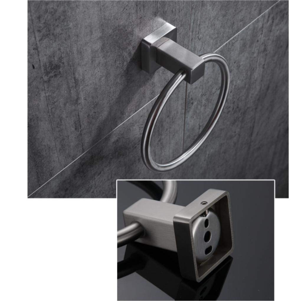 Towel Ring,Coat Hook,Towel Hooks,Bathroom Hand Towel Circle Rings Door Hanger Towels Rack Bathroom Hardware Set Wall Mount Stainless Steel
