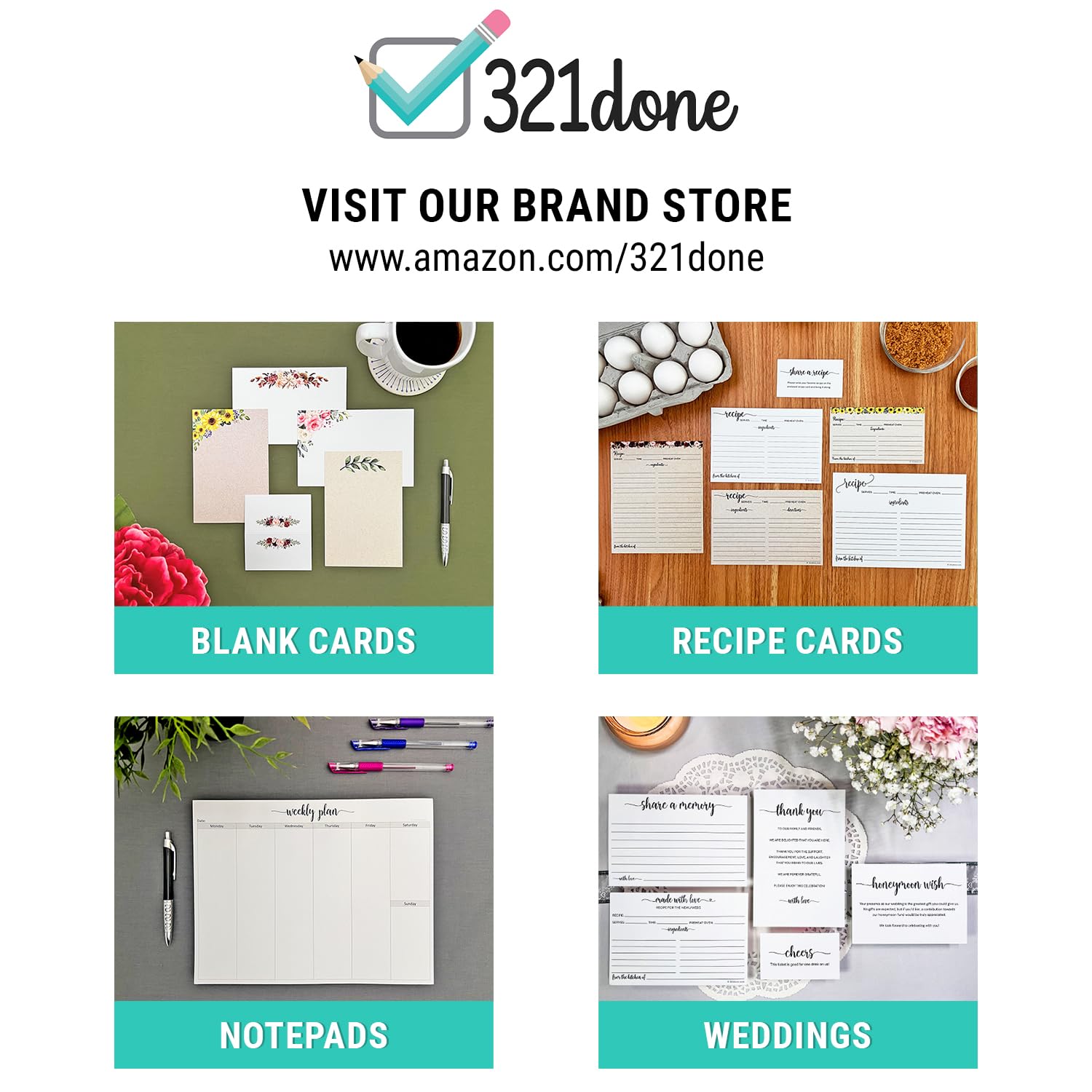 321Done Thank You Receipt Book, 3.4x5.5 Handheld 2-Part Carbonless, Made in USA, Carbon Duplicate Copy Sales Order Form, Invoice Pad, Cute Convenient for Small Boutique Business (50 Sets) White/Yellow