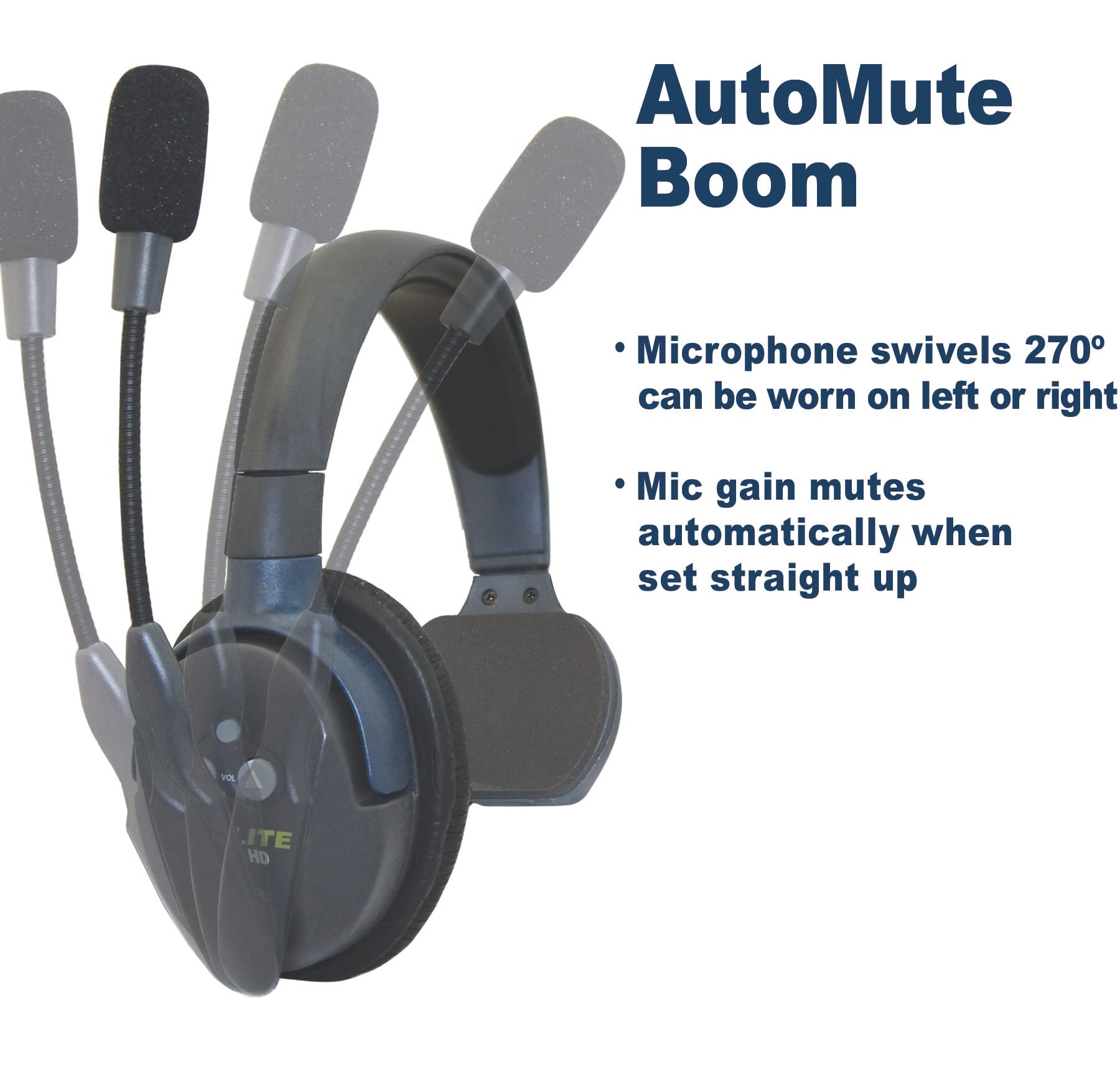 EARTEC UL2S UltraLITE Full Duplex Wireless Headset Communication for 2 Users - 2 Single Ear Headsets