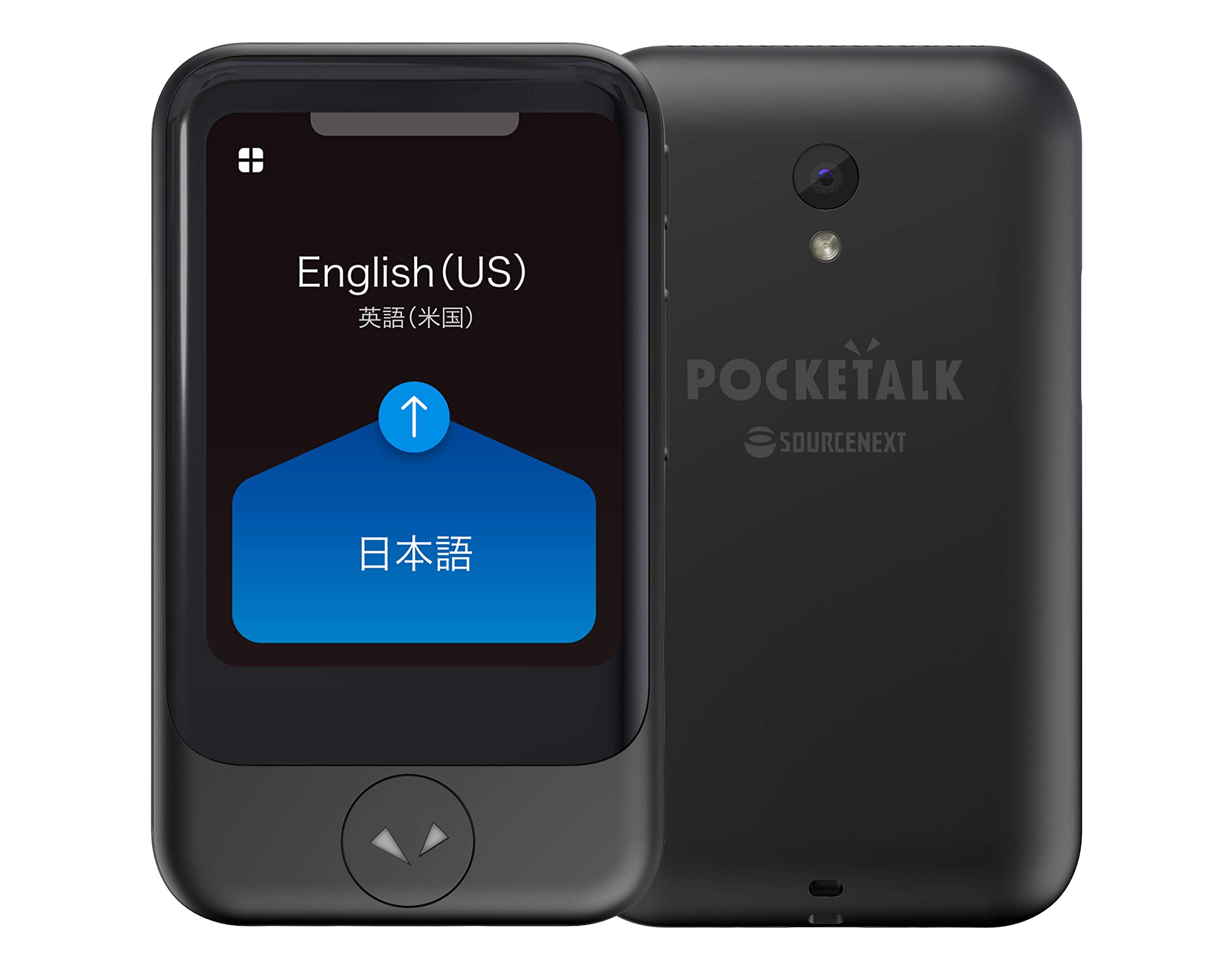 Pocketalk Model S Real Time Two-Way 82 Language Voice Translator with 2 Year Built-in Data and Text-to-Translate Camera & HIPAA Compliant/Black