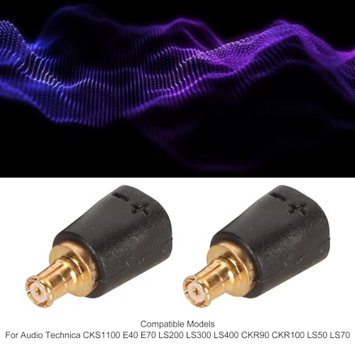 Lossless Sound, A2DC Male to 0.78mm Female Adapter, Professional, Compact Design, Premium Material, Compatible with Audio Technica CKS1100 E40 E70 LS200 LS300 LS400 CKR90 CKR100