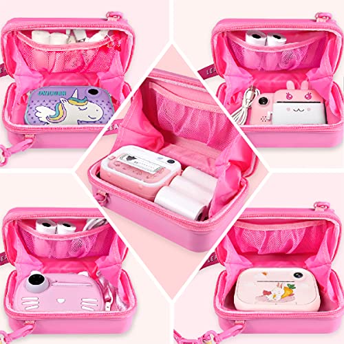 Leayjeen Kids Camera Case Compatible with Dragon Touch/MINIBEAR/VTech KidiZoom PrintCam and More Instant Print Camera for Kids,Kids Digital Camera,Kids Video Camera and Accessories(Case Only)
