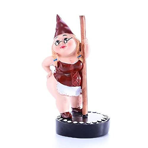 Pole Dancing Gnome Garden Statue! 6 Inch Pole Dancer Gnomes Figurine Garden Landscape Outdoor Decor! Polyresin Gnome Resin Dwarf Sculpture Art Decor!