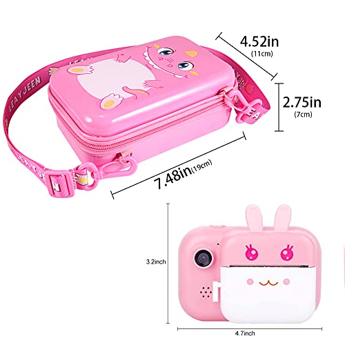 Leayjeen Kids Camera Case Compatible with Dragon Touch/MINIBEAR/VTech KidiZoom PrintCam and More Instant Print Camera for Kids,Kids Digital Camera,Kids Video Camera and Accessories(Case Only)