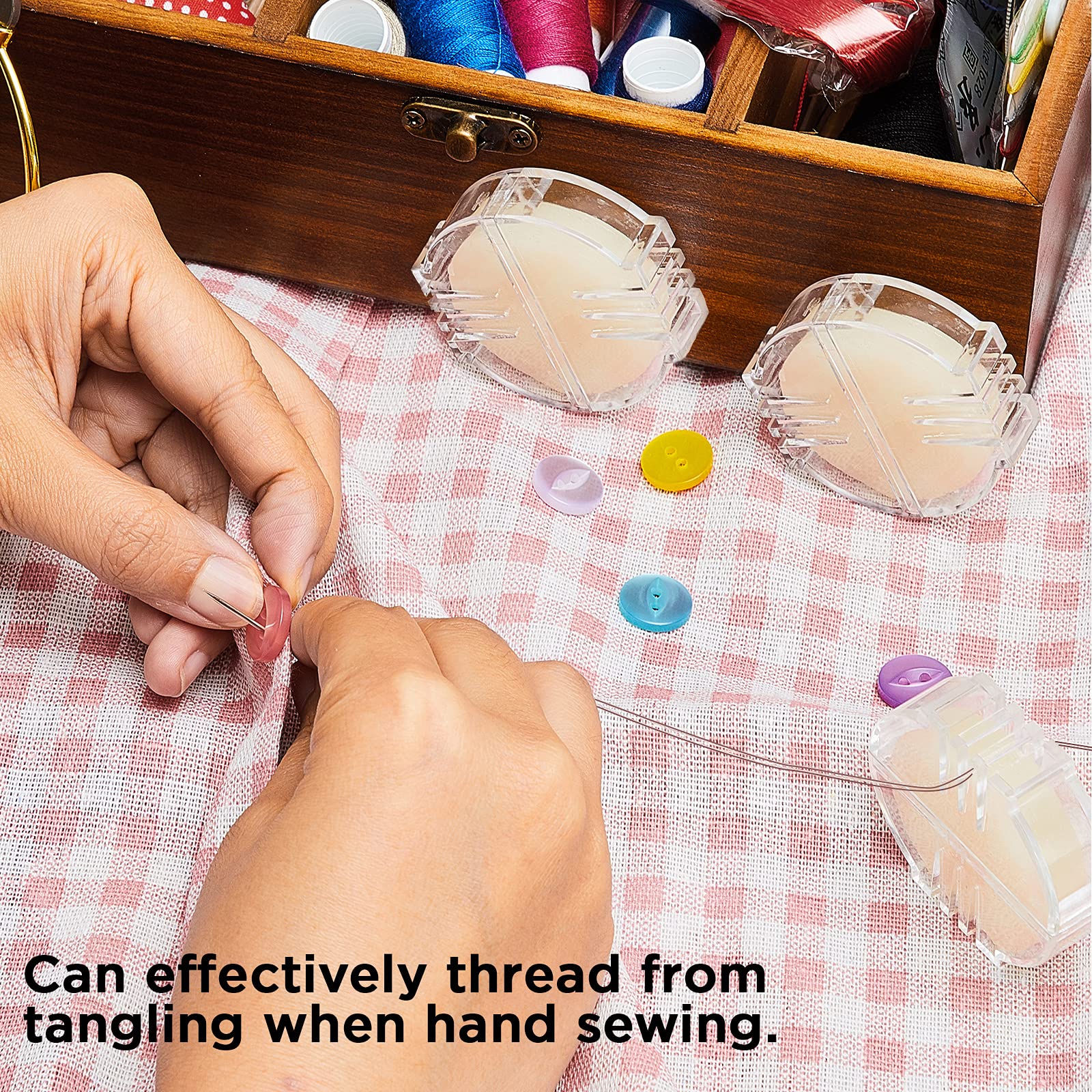 Thread Wax Thread Conditioner Beeswax for Sewing Thread Beeswax Thread Conditioner for Quilting Sewing Strengthening Line Embroidery Wax for Thread (2 Pieces)