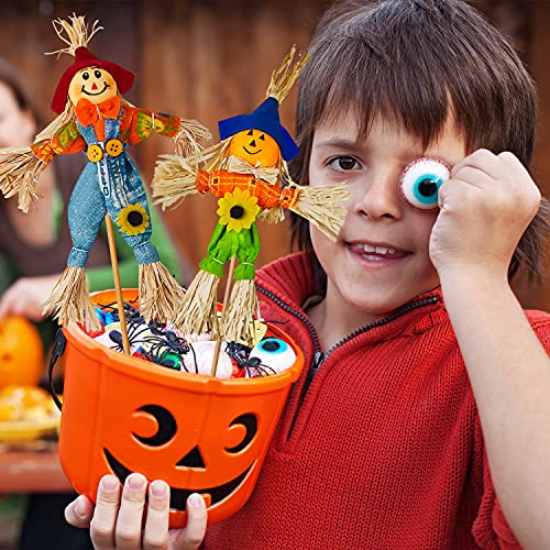 6 Pieces Mini Scarecrow on a Stick Fall Decoration Small Scarecrow Thanksgiving Decor Autumn Fall Harvest Standing Scarecrow Decor for Autumn, Halloween, Thanksgiving, Garden, Home, Yard, Porch()