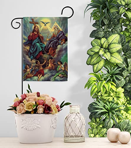 Ornament Collection The Holy Trinity Garden Flag Religious Faith Hope Grace Peace Dove Christian Religion Easter House Decoration Banner Small Yard Gift Double-Sided, Made in USA