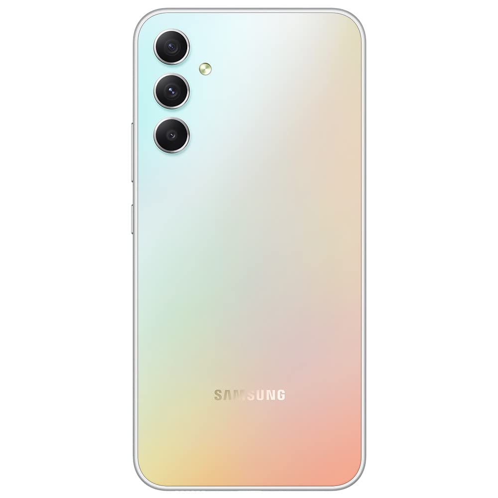SAMSUNG Galaxy A34 5G Dual SIM (256GB, 8GB) 6.6" 120Hz AMOLED, 48MP Triple Camera, 4G Volte (GSM Unlocked for T-Mobile, Metro, Global) International Model A346M/DSN (Awesome Silver) (Renewed)