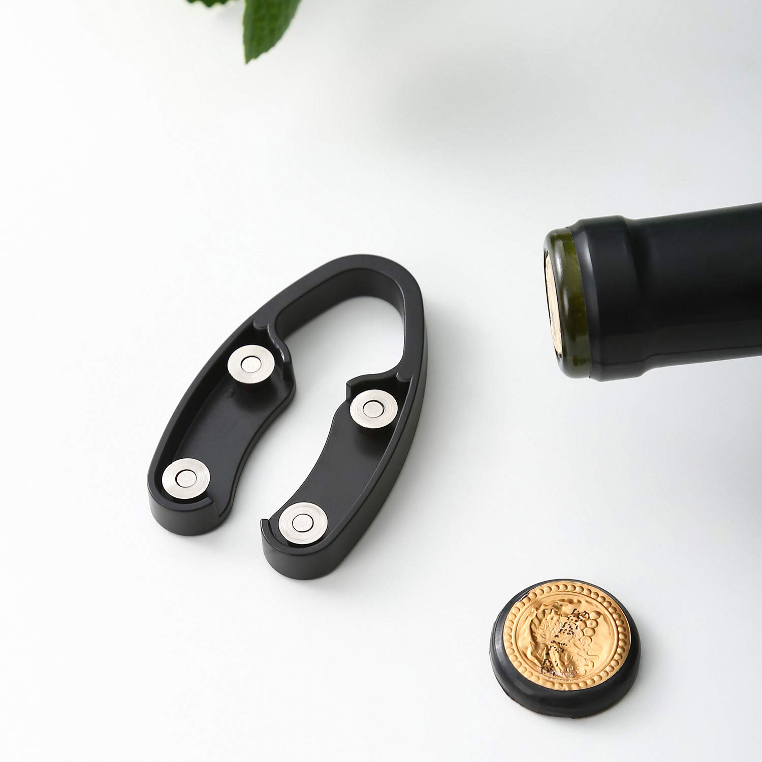 4 Pack Wine Foil Cutter Tool,4 Stainless Blades Foil Remover for Wine Bottles,Removes Foil Top Effortlessly,Wine Bottle Opener Accessory,Gift for Wine Lovers by OHMAXHO,Black