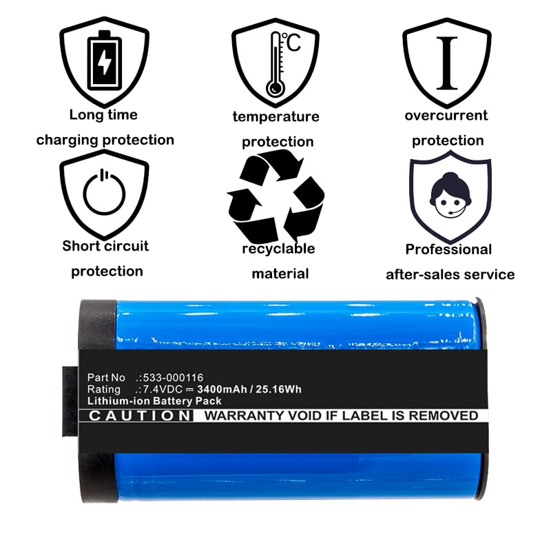 Replacement Battery for Logitech UE MegaBoom Compatible with S-00147 984-001362 084-000845 Ultimate Ears Megaboom 3 Megaboom 3 S-00171 fits Part No Logitech 533-000116, 533-000138,7.4V Li-ion