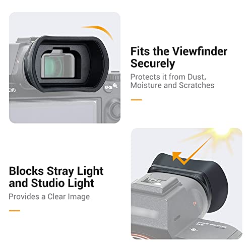 Soft Silicon Camera Viewfinder Eyecup Eyepiece Eyeshade for Sony A7RIV A7RIII A7III A7SII A7RII A7II A7S A7R A7 A9II A9 A58 A99II Eye Cup Protector Replaces Sony FDA-EP18 FDA-EP16 FDA-EP15