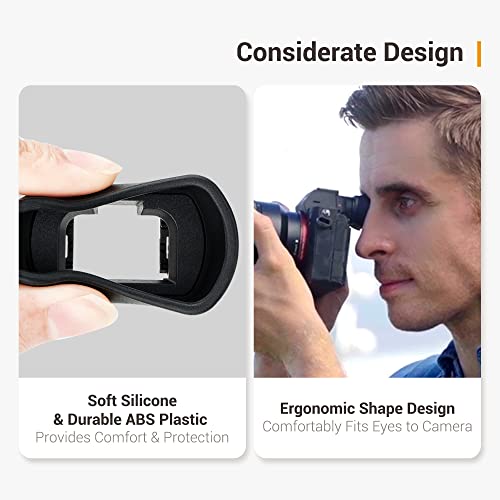 Soft Silicon Camera Viewfinder Eyecup Eyepiece Eyeshade for Sony A7RIV A7RIII A7III A7SII A7RII A7II A7S A7R A7 A9II A9 A58 A99II Eye Cup Protector Replaces Sony FDA-EP18 FDA-EP16 FDA-EP15