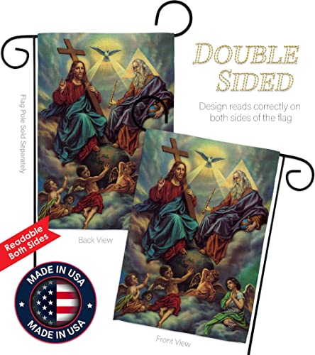 Ornament Collection The Holy Trinity Garden Flag Religious Faith Hope Grace Peace Dove Christian Religion Easter House Decoration Banner Small Yard Gift Double-Sided, Made in USA