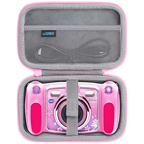 co2CREA Hard Case Replacement for VTech Kidizoom Duo / Duo DX / Duo Deluxe / Twist / Pix / Pix Plus Selfie Camera (Pink Case)