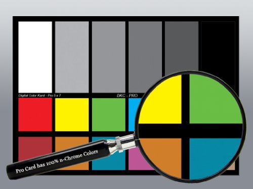 DGK Color Tools DKC-Pro 5" x 7" Set of 2 White Balance and Color Calibration Charts with 12% and 18% Gray - Pro Quality - Includes Frame Stand and User Guide