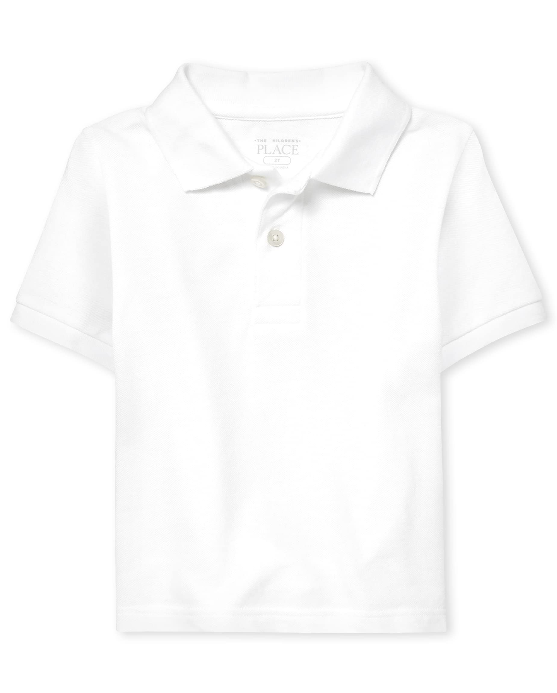 The Children's Place Baby Boys and Toddler Boys Short Sleeve Pique Polo, White, 4T