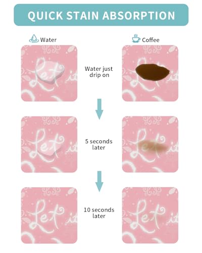 Coffee Mat for Counter, Pink Christmas Snowflakes Absorbent Hide Stain Coffee Bar Mat, Non-slip Coffee Bar Accessories Kitchen Drying Mat Fit Under Coffee Maker Espresso Machine