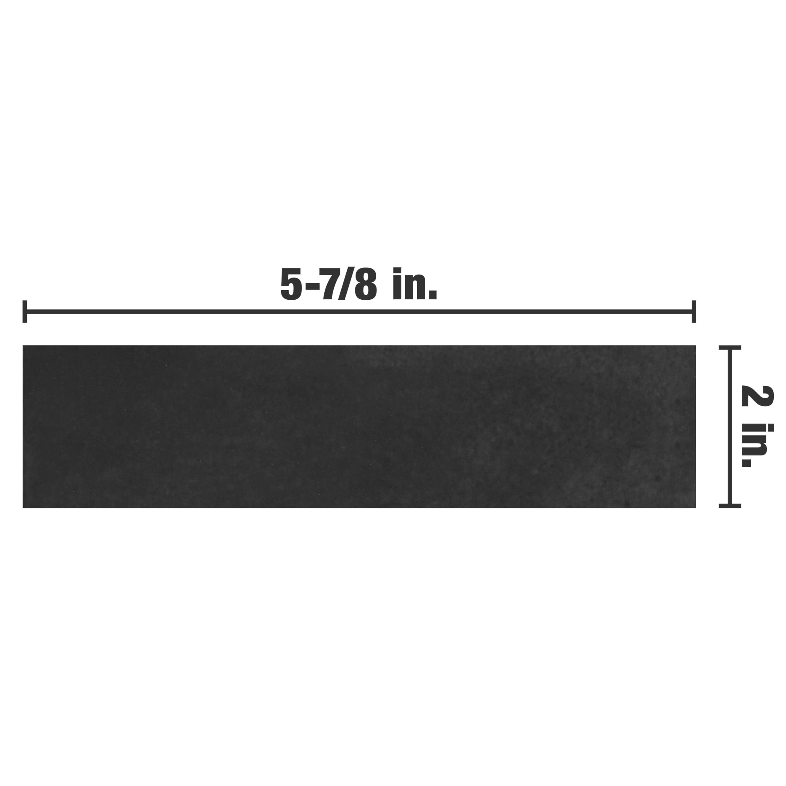 Merola Tile Coco Matte Black Hat 2" x 5-7/8" Porcelain Floor and Wall Tile