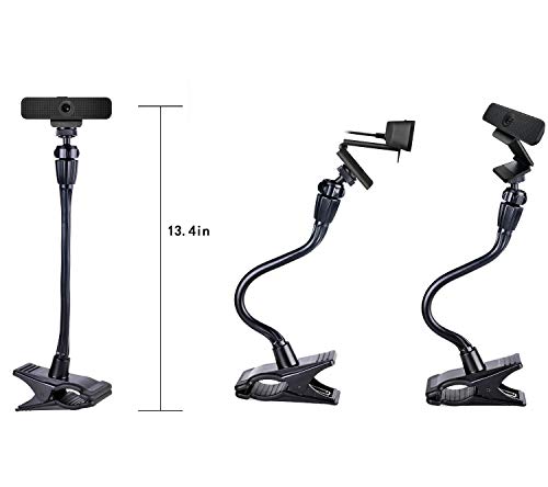 Smatree Webcam Stand, Flexible Jaws Clamp Clip Mount Holder Compatible for Logitech Webcam C925e C922x C922 C930e C930 C920 C615, GoPro Hero 11/10/9/8/7/6/5, Arlo Ultra/Pro/Pro 2/Pro 3