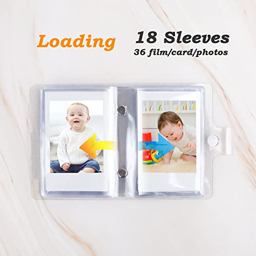 2Packs 36 Pockets 2x3 Photo Album for Fujifilm Instax Mini 12 11 9 Camera, Polaroid Snap, Z2300, SocialMatic Instant Cameras & Zip Instant Printer (White)