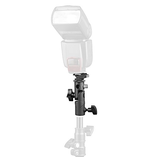 Anwenk Camera Flash Speedlite Mount Swivel Light Stand Bracket with Umbrella Reflector Holder for Camera DSLR Nikon Canon Pentax Olympus and Other DSLR Flashes Studio Light LED Light, 1Pack