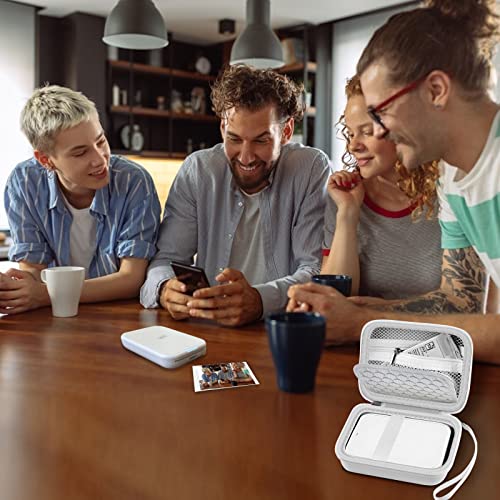 Case Compatible with Canon for Ivy/for Ivy 2 Mobile Mini CLIQ CLIQ+ CLIQ2 CLIQ+2 Instant Camera Printer, Wireless Bluetooth Portable Smartphone Printer, Mesh Pocket fits Paper & Cable, White