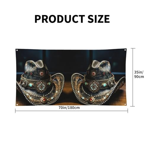 American West Rodeo Hat Personalized Party Banners-Vibrant Party Decorations For Birthday Parties And Events