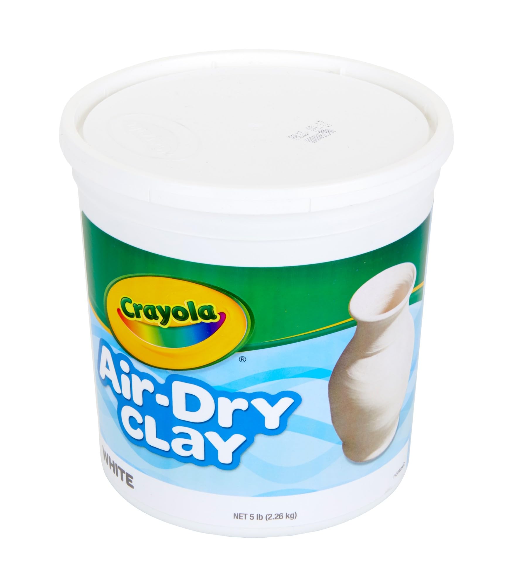 Crayola Air Dry Clay Bucket, No Bake Clay for Kids, Modeling Clay Alternative, 5 lb Resealable Bucket, White