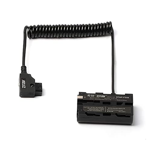 ZITAY D-tap Ptap to NP-F550 Dummy Battery Compatible for Sony NP-F550/770/570 NP-F970 Power LED Light Feelworld Atomos Ninja Monitor for DP30 LE Vmount AB Battery