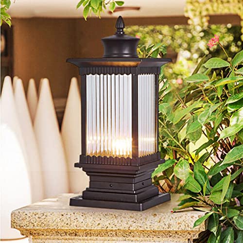MODEBHD Outdoor Post Lights Bronze Fixtures,Balcony Pillar Lamp Outdoor Courtyard Waterproof Column Lamp Continental Wall Lamp Villa Door Lamp Aluminum Decorative Columns Post Lantern