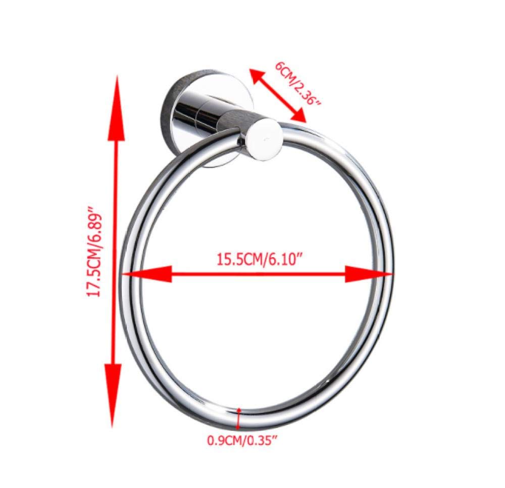 Towel Ring,Coat Hook,Towel Hooks,2Pcs Hand Towel Ring Round Wall Mounted Bathing Towel Rack Stainless Steel Towel Bar Ring Bathroom Accessories