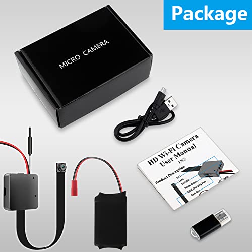 Bifnuana Spy Camera Hidden Camera Nanny Cam, Mini Camera HD1080P with Wireless WiFi Camera, Portable Home Security Indoor Outdoor Secret Pinhole Small Camera