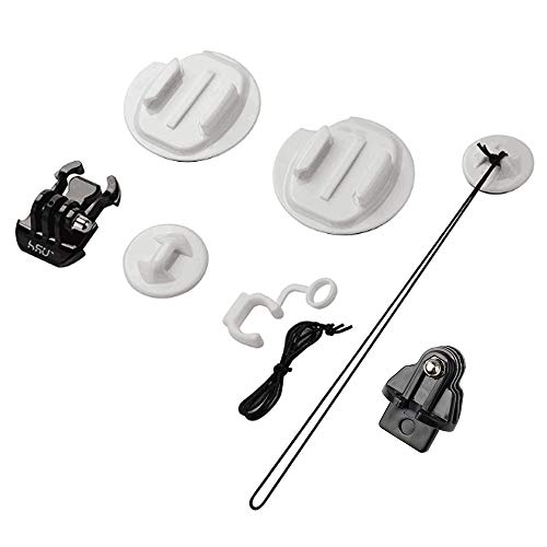 HSU Surf Mounts and Accessories for Ski, Snorkeling, Surfing, Wakeboarding Fitting GoPro Hero 11,10,9,8,7, 6,5,4,3,2, Session, Black, Silver, AKASO Campark, and Other Action Cameras (Surfing Kit)