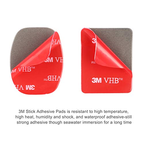 HSU Adhesive Mounts Helmet Adhesive Sticky Mounts Flat Curved 3M Mount Compatible with GoPro Hero 11, 10, 9, 8, 7, Max, Fusion, 6, 5, 4, Session, 3+, 3, 2, 1 and Other Action Camera (8 Pack)