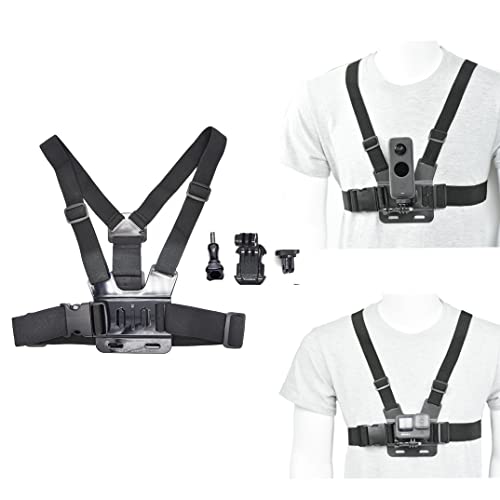 vgsion Camera Accessory Kit Chest Mount Wrist Strap Backpack Clip Mount for Insta360 One X3/ One X2/ Insta360 One RS/ Go2 Compatible with GoPro Hero 11/ Hero 9/ Hero 8/ Hero 7