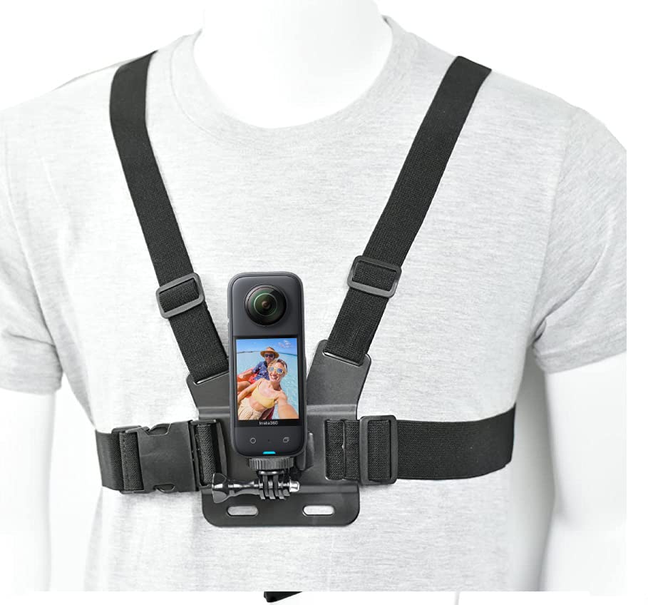 vgsion Camera Accessory Kit Chest Mount Wrist Strap Backpack Clip Mount for Insta360 One X3/ One X2/ Insta360 One RS/ Go2 Compatible with GoPro Hero 11/ Hero 9/ Hero 8/ Hero 7