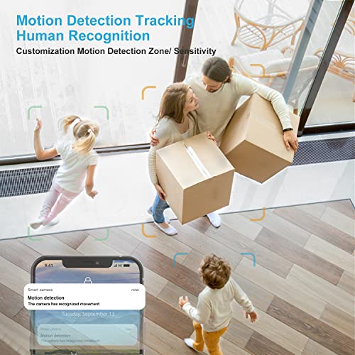 litokam Little elf Indoor Security Camera, 1080P Baby Monitor Camera with Phone App, WiFi IP Camera with Night Vision, 2-Way Audio, Motion Detection, Pet Cat Dog Cam - Compatible with Alexa, 2 Pack