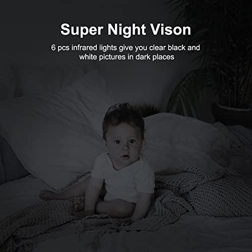 litokam Little elf Indoor Security Camera, 1080P Baby Monitor Camera with Phone App, WiFi IP Camera with Night Vision, 2-Way Audio, Motion Detection, Pet Cat Dog Cam - Compatible with Alexa, 2 Pack