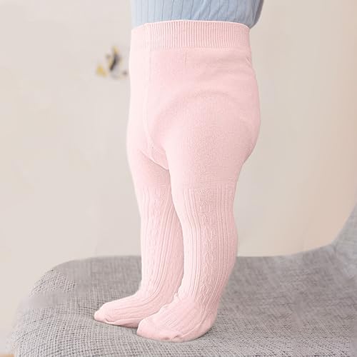 AwarFy Toddler Kids Baby Girls Cotton Solid Warm Leggings Pantyhose Stretchy Basic Full Length Pants Formal (E-Pink, 2-4 Years)